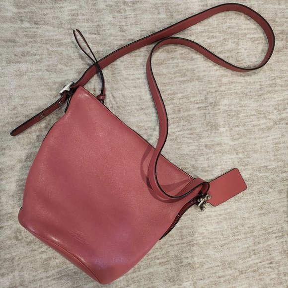 Coach | Bags | Vintage Coach 3228 Bleeker Crimson Pink Leathet Duffle ...